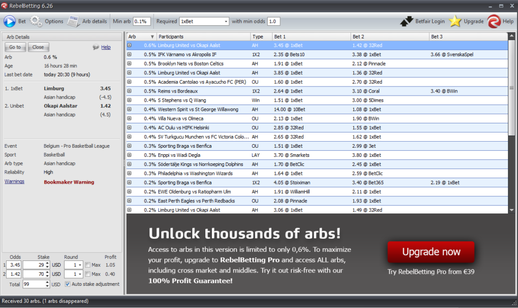 Top 8 Free Arbitrage Betting Software: Sure bets finder (2022) in 2022 ...
